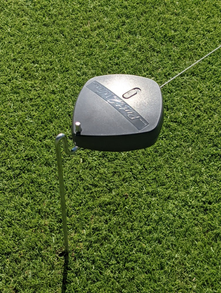 Putt2Win Retractable Pro Golf Putting String & Alignment Set with Mirr